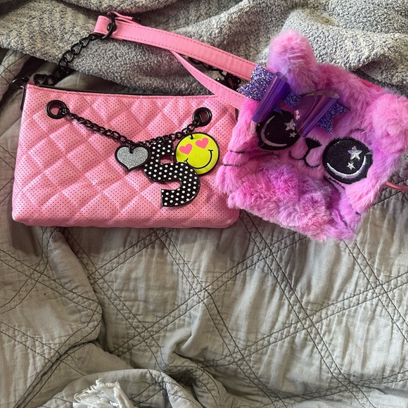 Justice | Accessories | Justice Pink Quilted Bag With Chain Accent ...